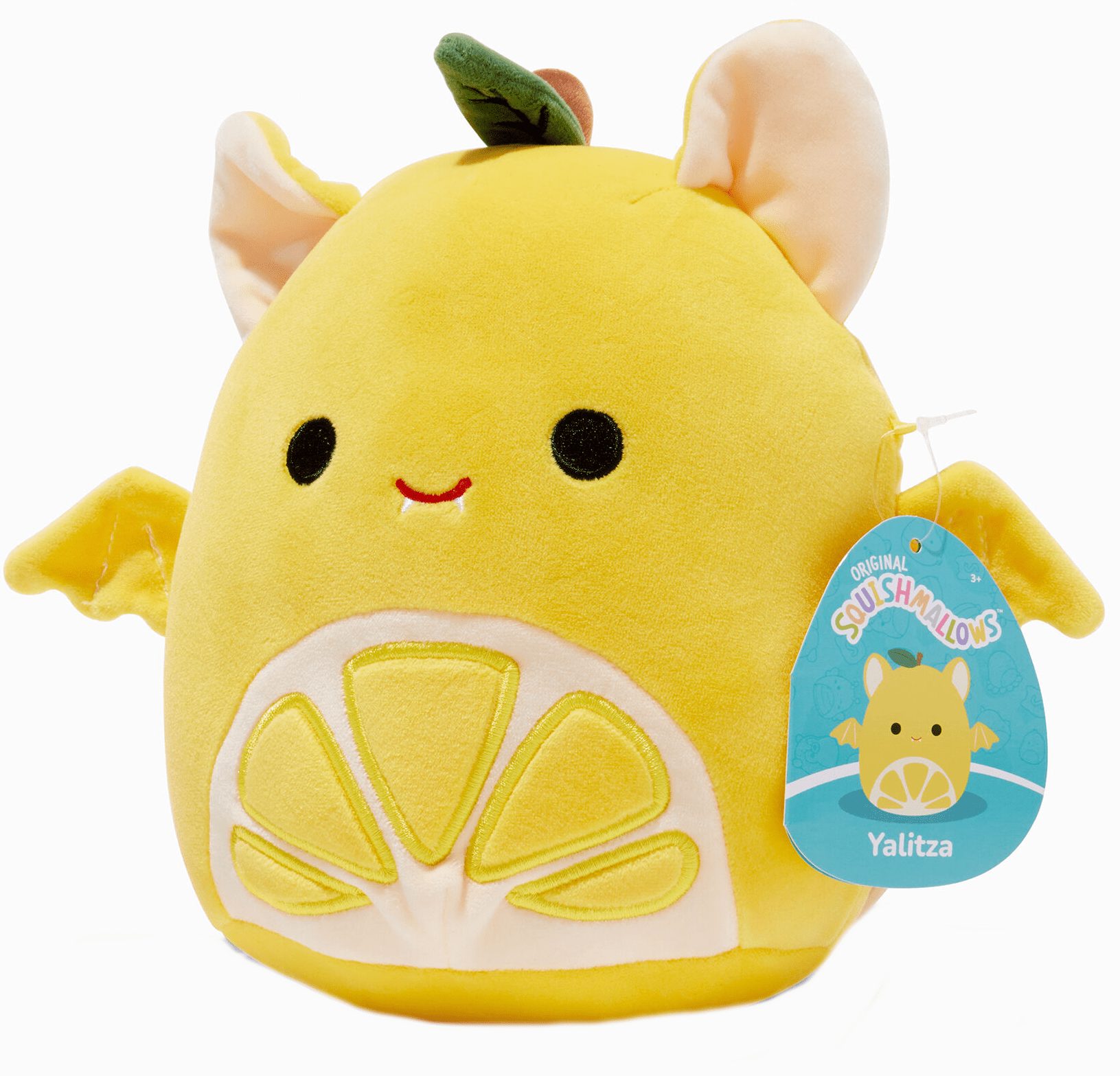 Squishmallows Official Kellytoy 12 Inch Yalitza the Lemon Fruit Bat ...