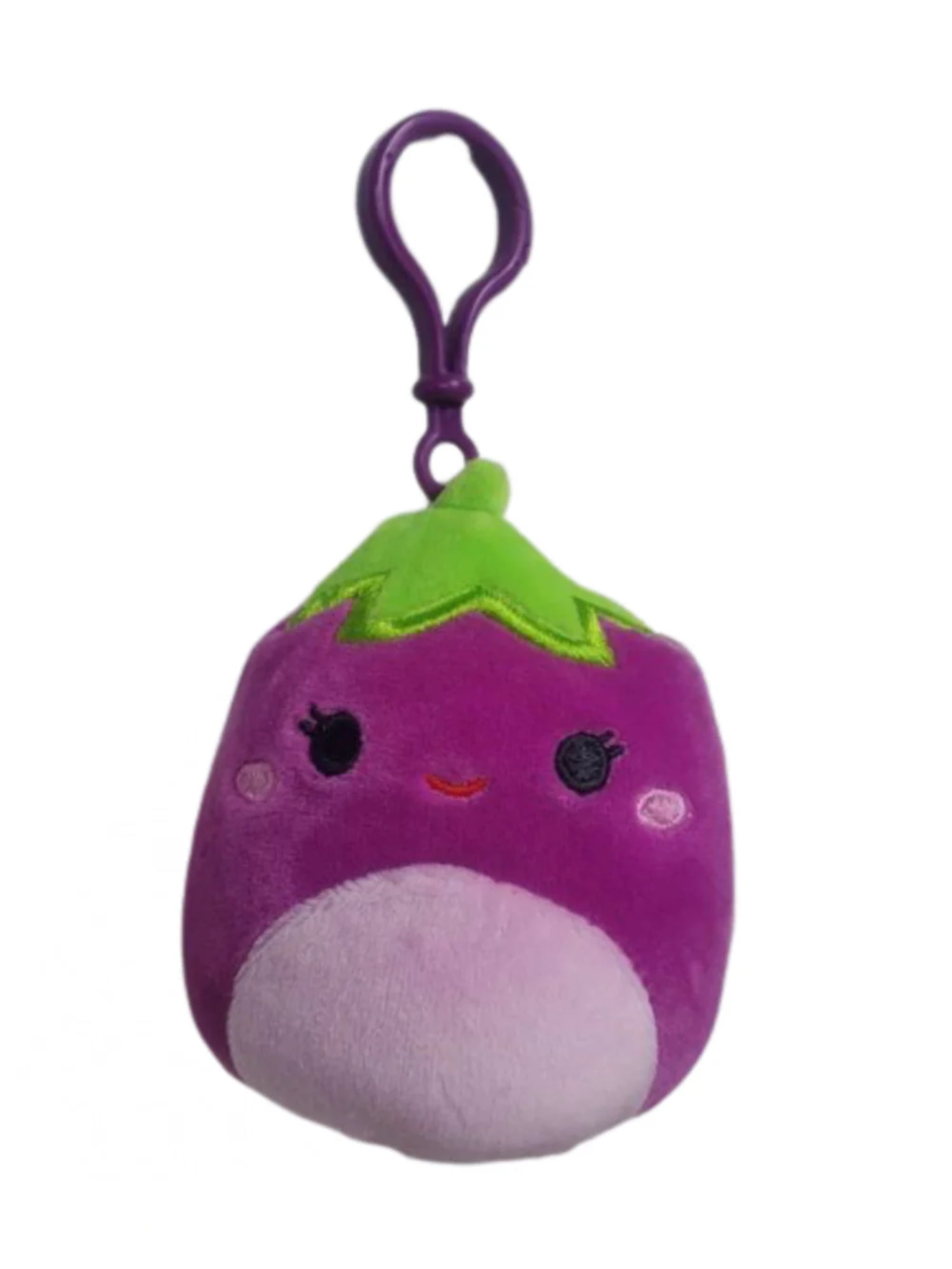 Squishmallows Official Kellytoy 3.5" Clip On Glena the Eggplant Plush Toy S3 #971 - Walmart.com