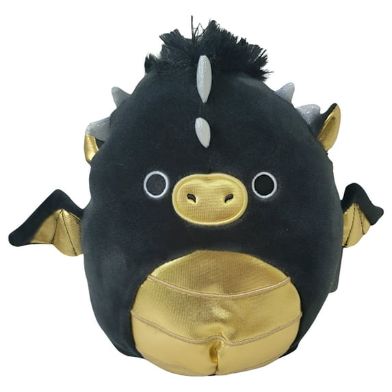 Kellytoy Squishmallows 7 Inch Soft Plush Toy - Luxmen Black Dragon, Cuddly and Warm, Suitable ...