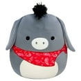 Kellytoy Squishmallows Jason the Donkey with Red Bandana, 8 Inch Super ...