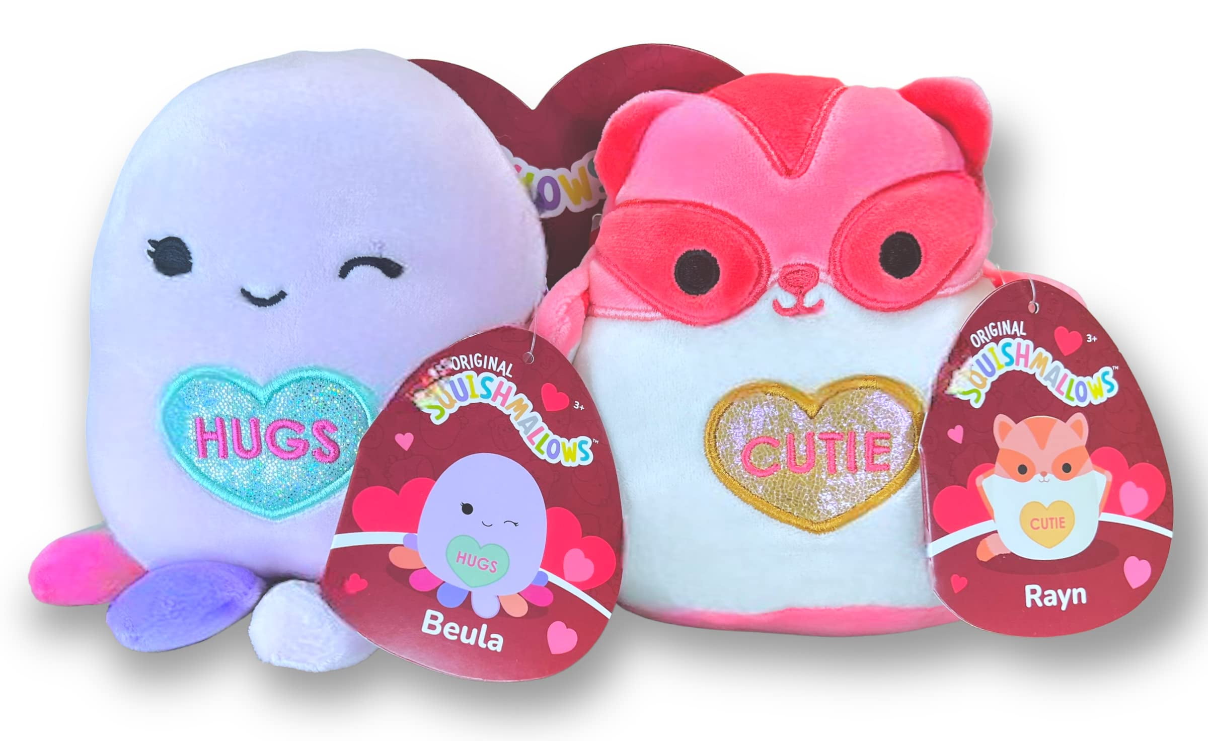 Squishmallows Official Kellytoy Perfect Pair - 5 Inch Purple Beula ...