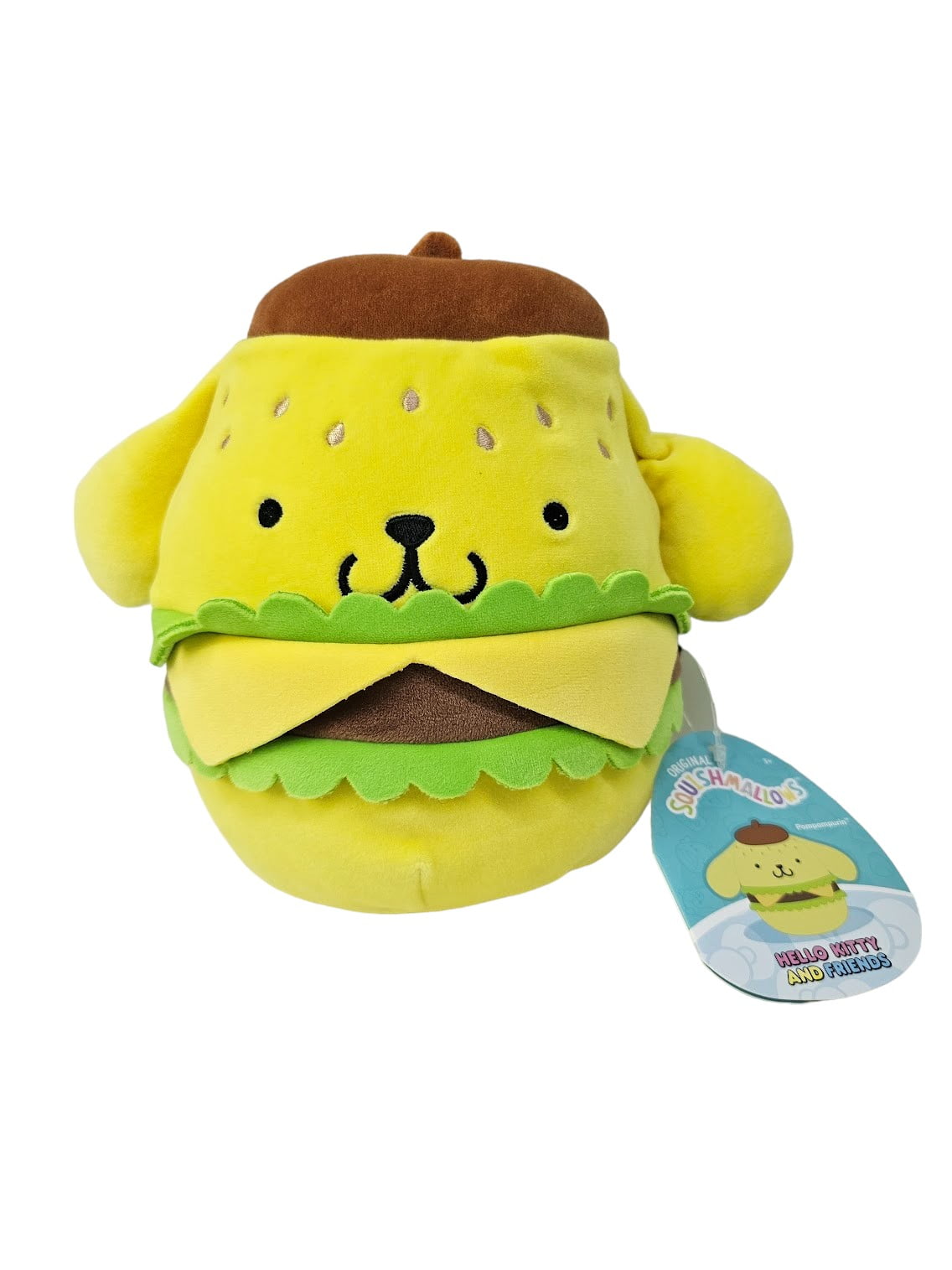Squishmallows Official Kellytoys 7.5 Inch Pompompurin Dog Cheeseburger ...