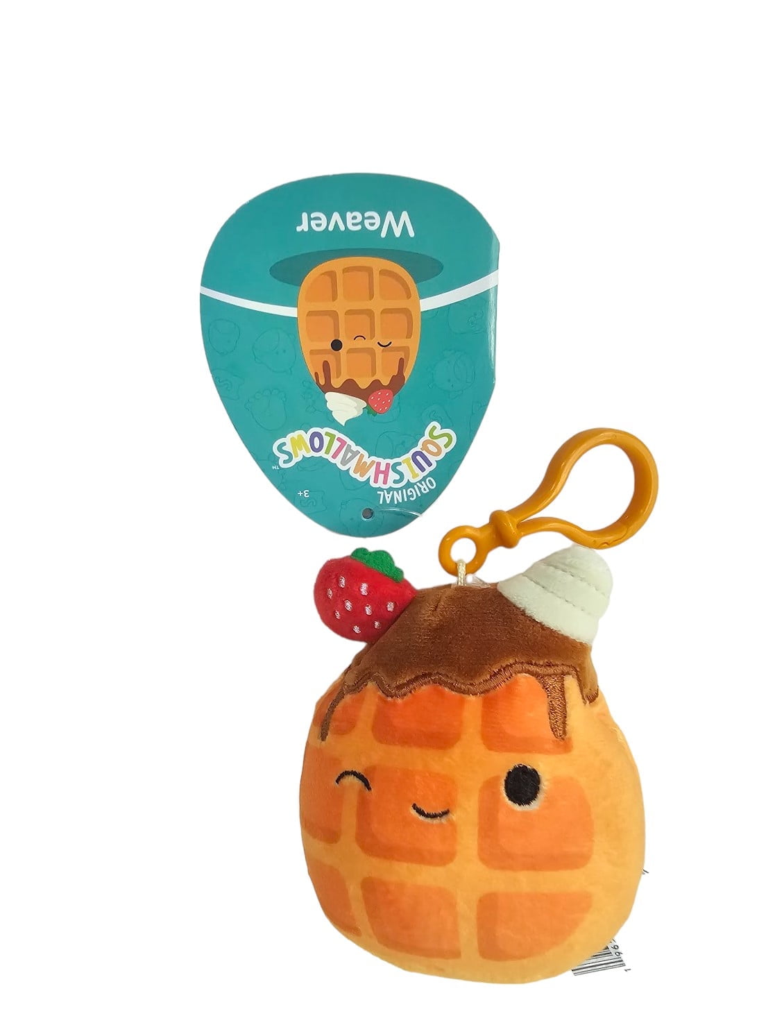 Squishmallows Clip-On Weaver the Waffle Toy - 3.5 Inch Stuffed Plush ...