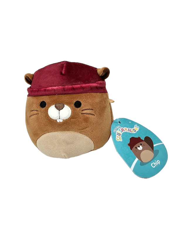 Squishmallows Official Kellytoys Plush 5 Inch Chip the Beaver with Red ...