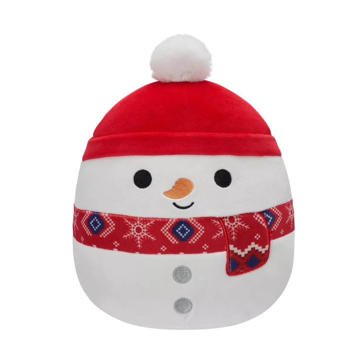 Squishmallows Official Kellytoys Plush 8 Inch Manny Snowman with Red ...
