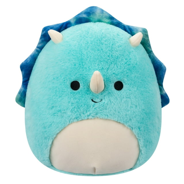 Squishmallows Dino Kids Plush Toy - 16 inch Malik the Blue Triceratops ...