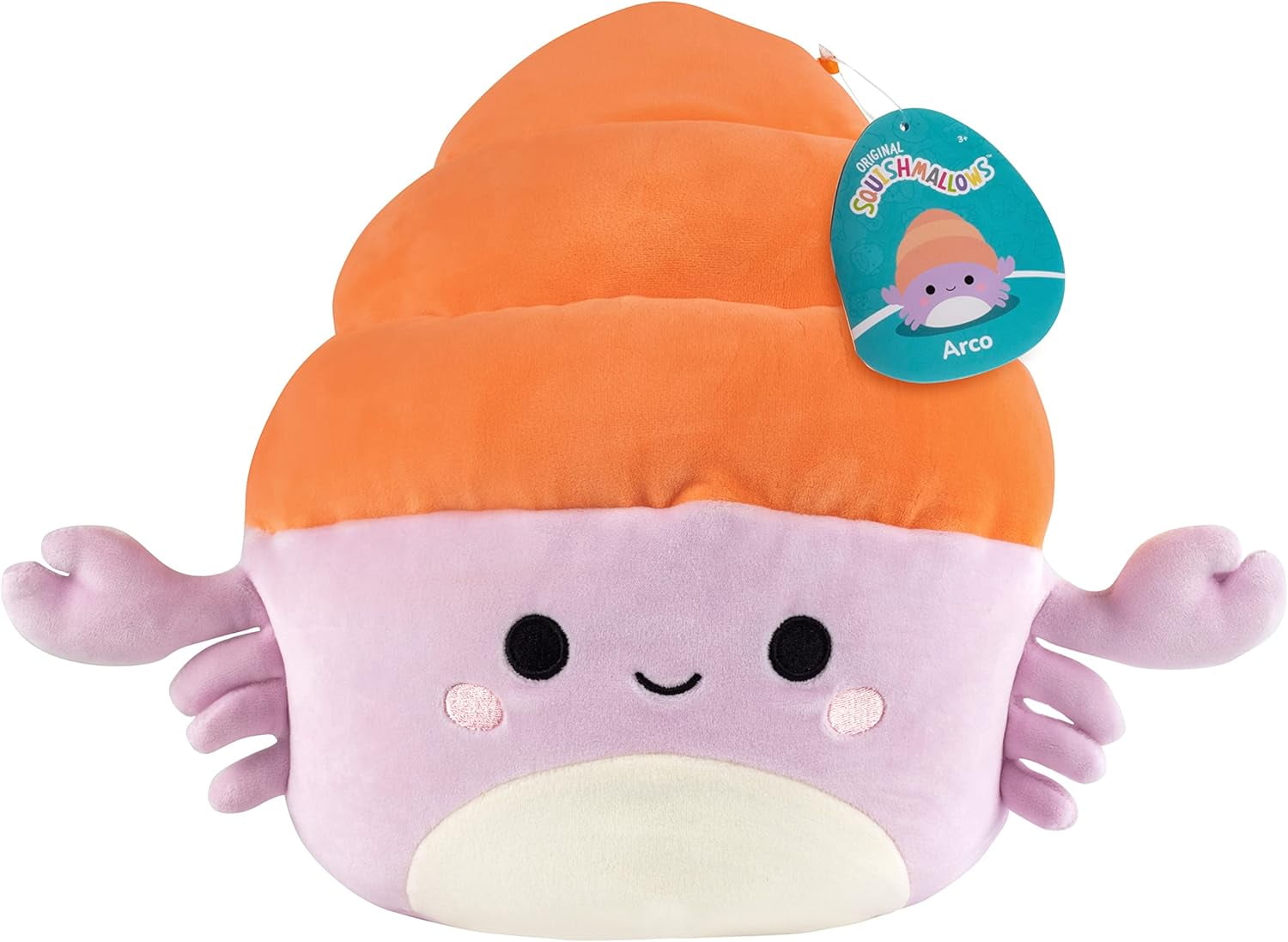 "Kellytoy Squishmallow 10"" Arco the Hermit Crab Plush - Soft, Cuddly ...