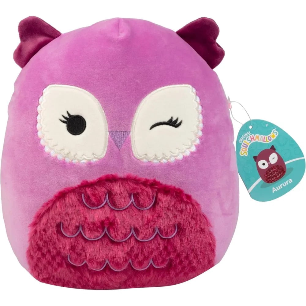 Squishmallows Original 10-Inch Aurura The Owl - Official Jazwares Plush ...