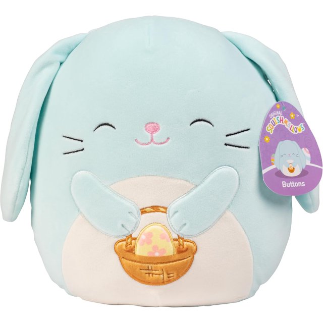 "Kellytoy Squishmallows 10"" Buttons The Bunny Easter Plush - Cute ...