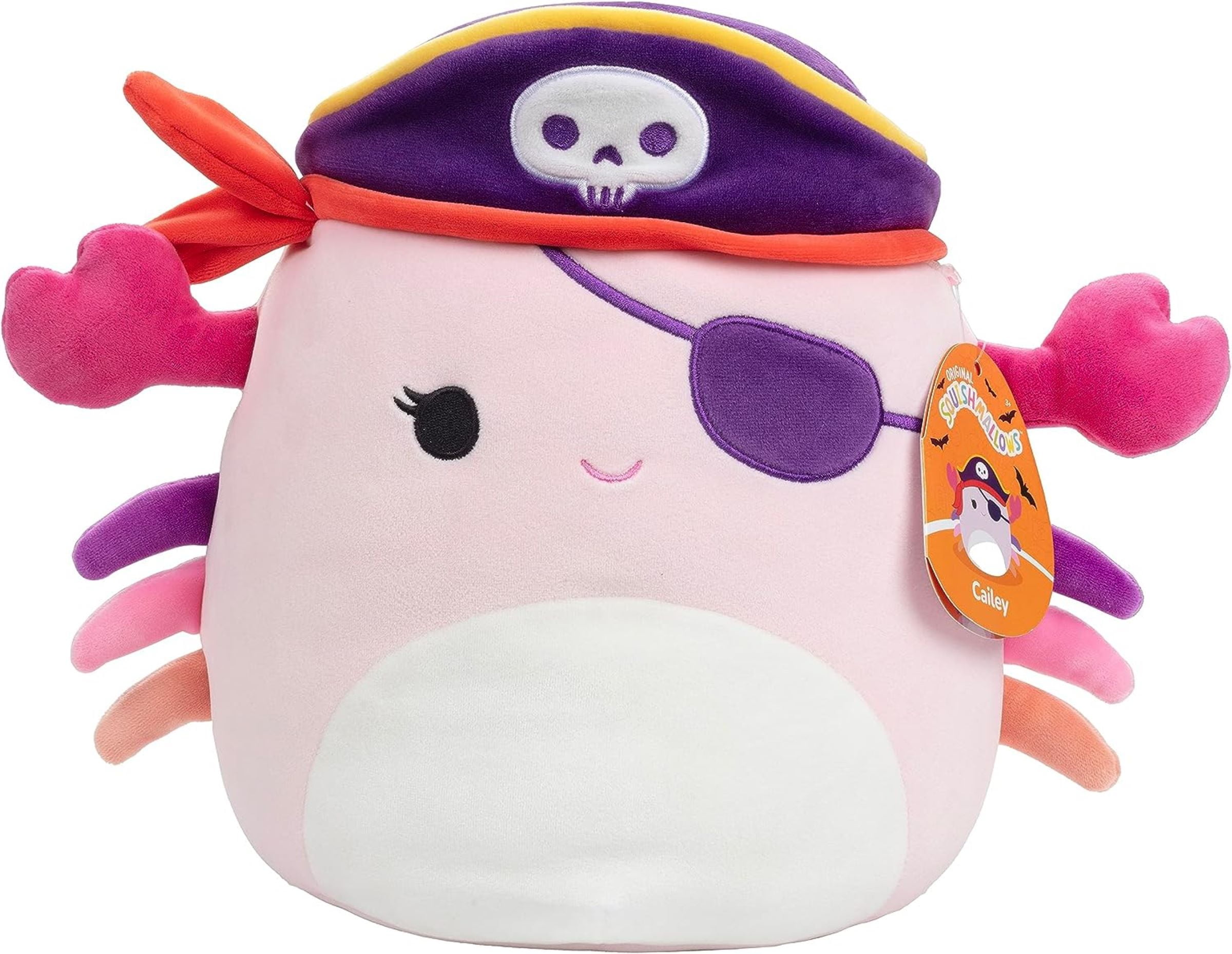 Kellytoy Squishmallows Sea Creatures - 10" Cailey The Pirate Crab ...