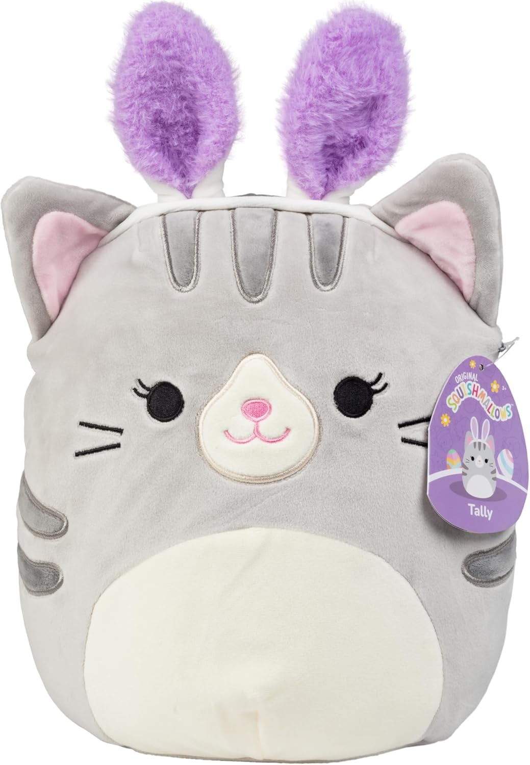 "Kellytoy Squishmallows 10"" Plush Tally The Cat w Bunny Ears - Soft ...
