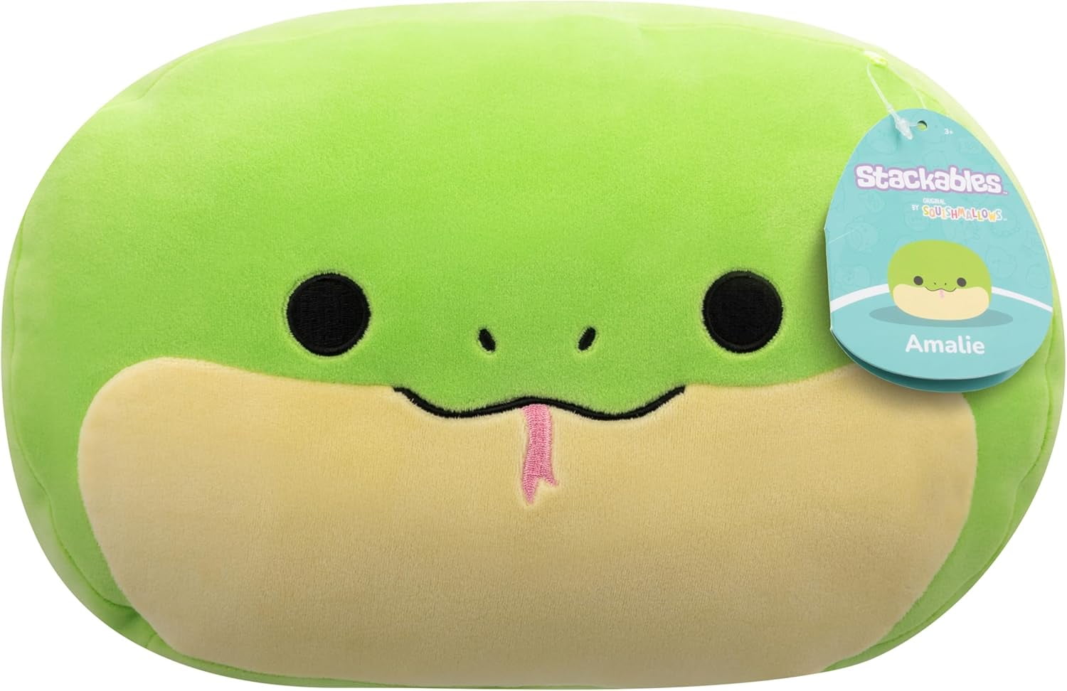 Squishmallows Original 12-Inch Amalie Green Spotted Snake Stackables ...
