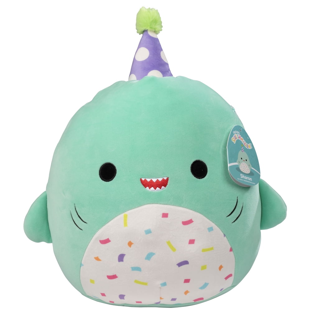 Squishmallows Original 12-Inch Sharon Shark w Party Hat Confetti Belly ...