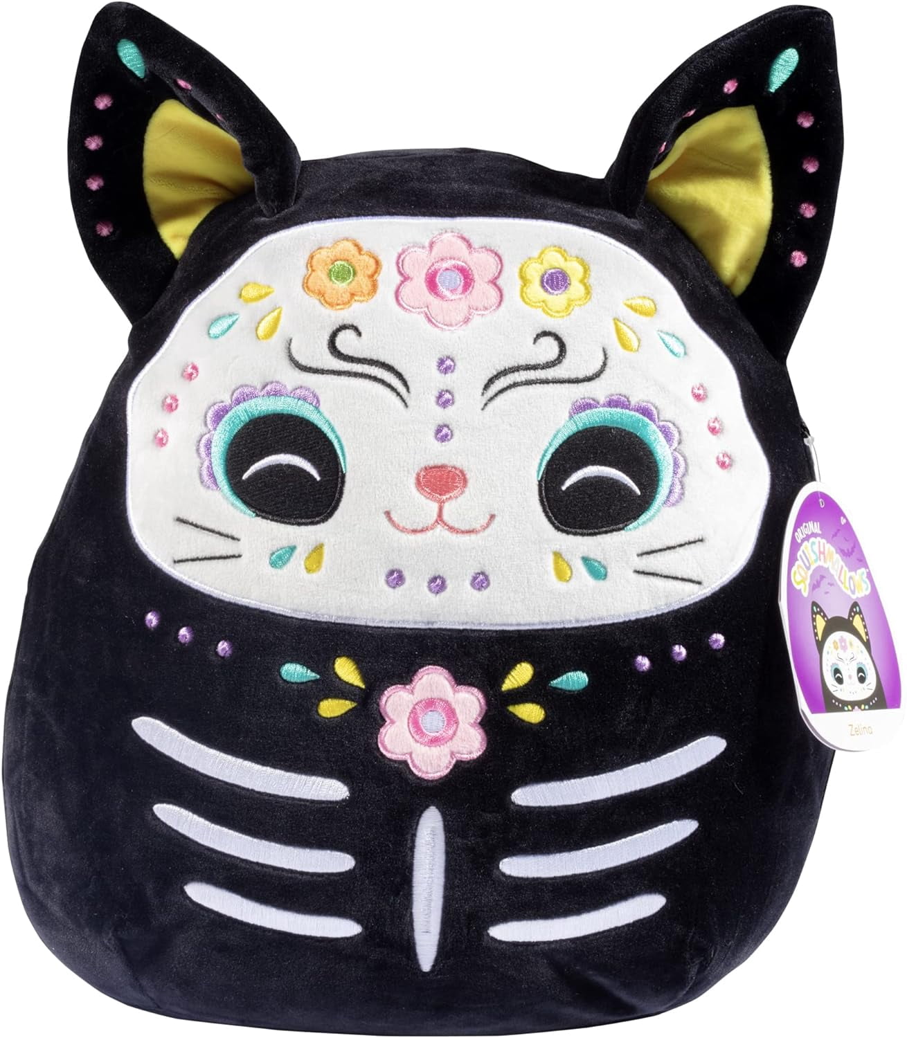 Squishmallows 12-Inch Zelina Day of The Dead Cat Plush Toy - Walmart.com
