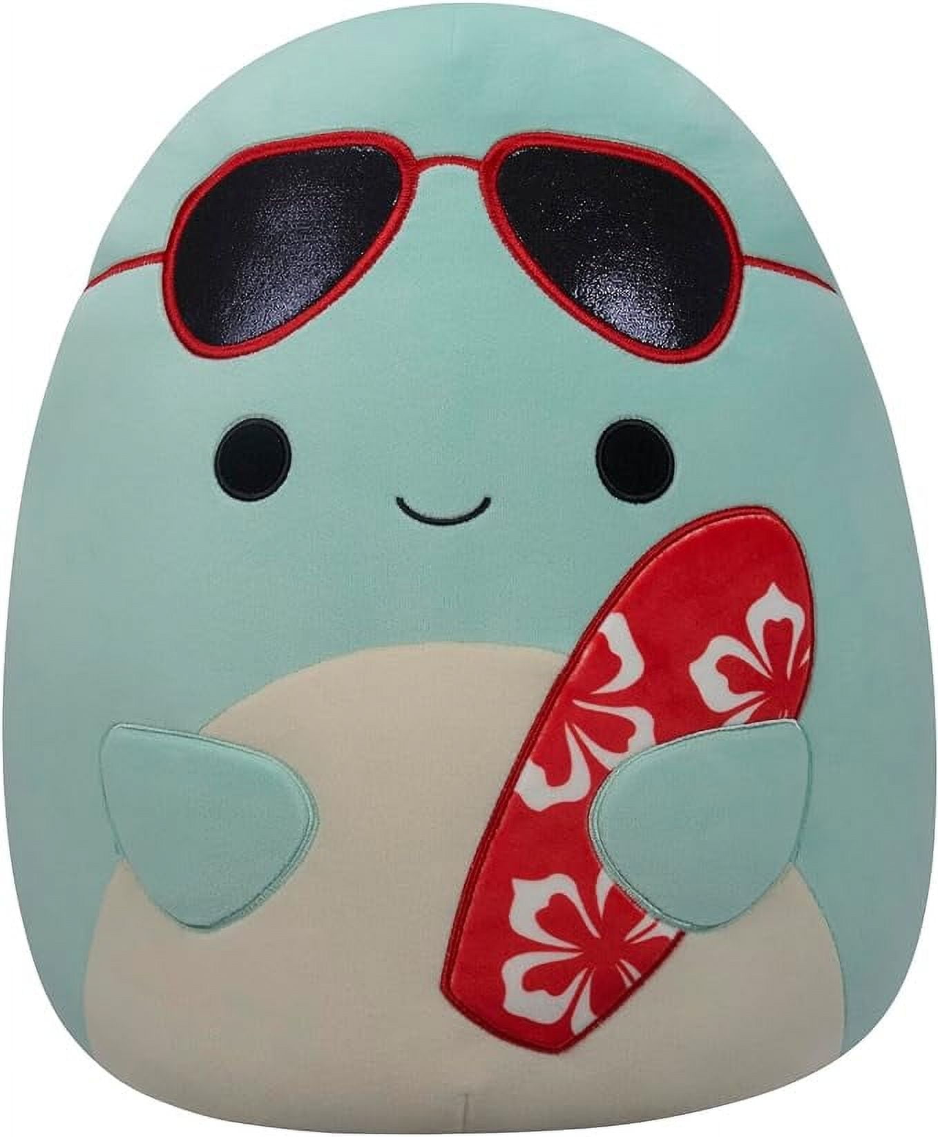 Squishmallows Original 14-Inch Perry Teal Dolphin with Red Surfboard ...