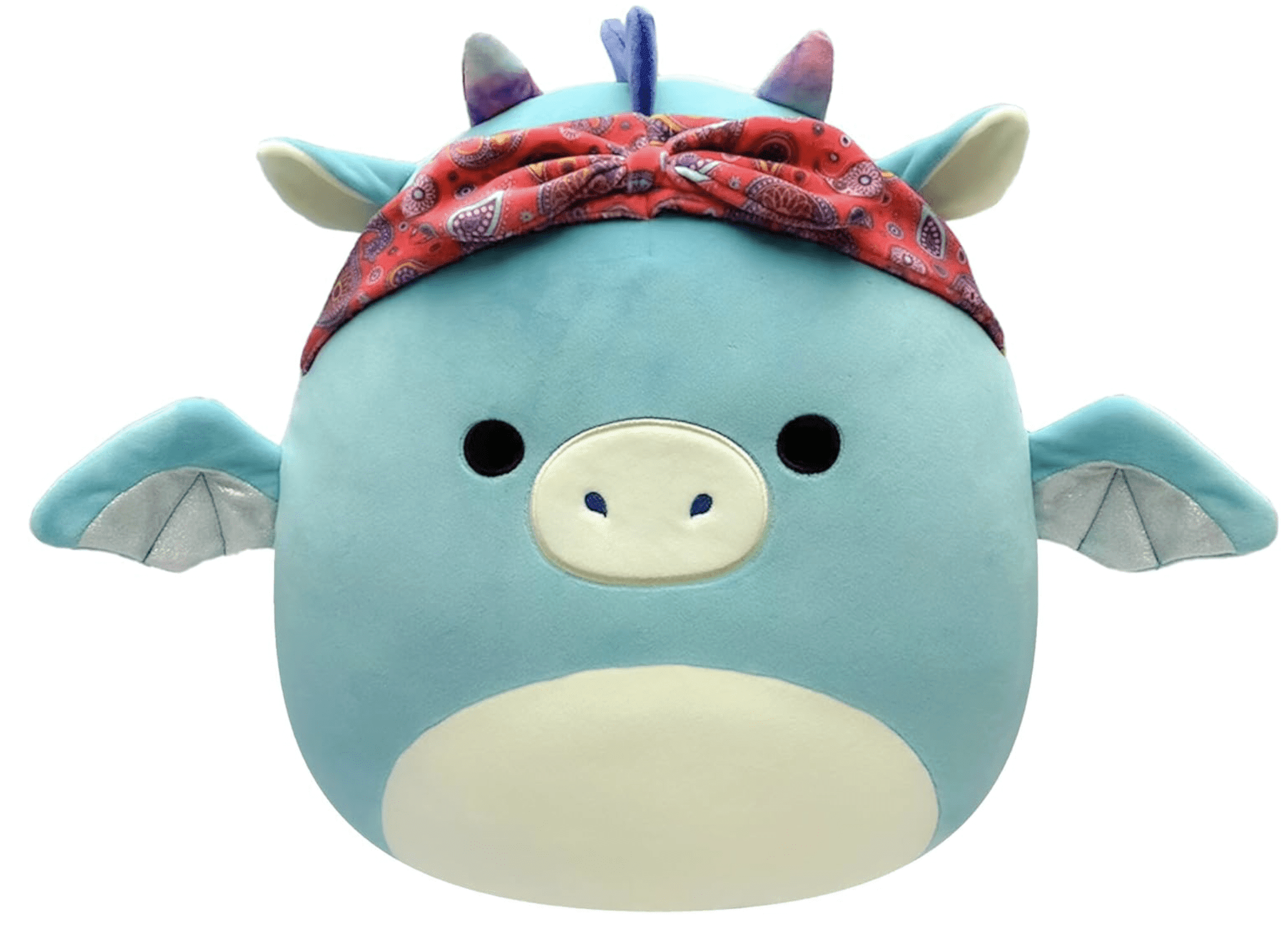 Squishmallows Original 14-Inch Tatiana Teal Dragon with Red Bandana ...