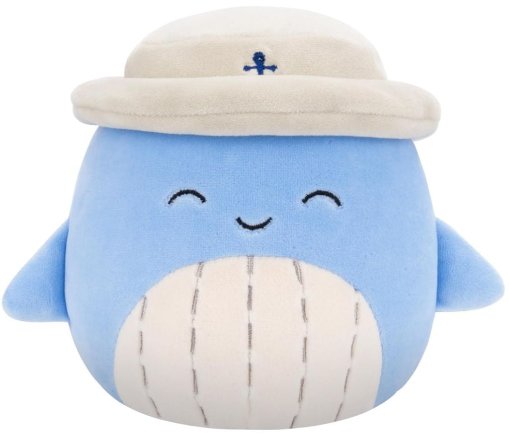Squishmallows Original 16" Samir Blue Whale Plush with Bucket Hat ...