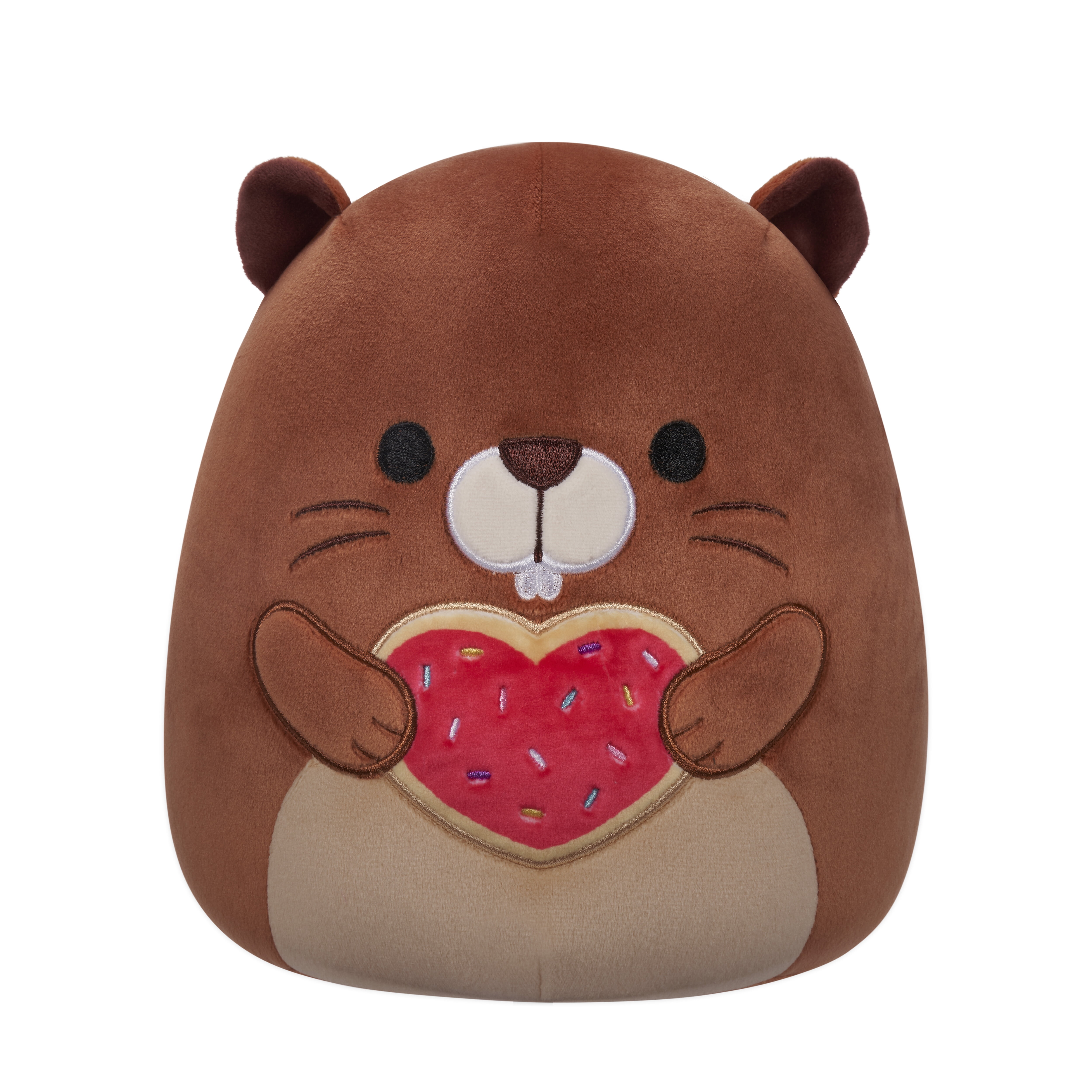 Squishmallows Original 16 inch Chip The Brown Beaver Holding Heart ...