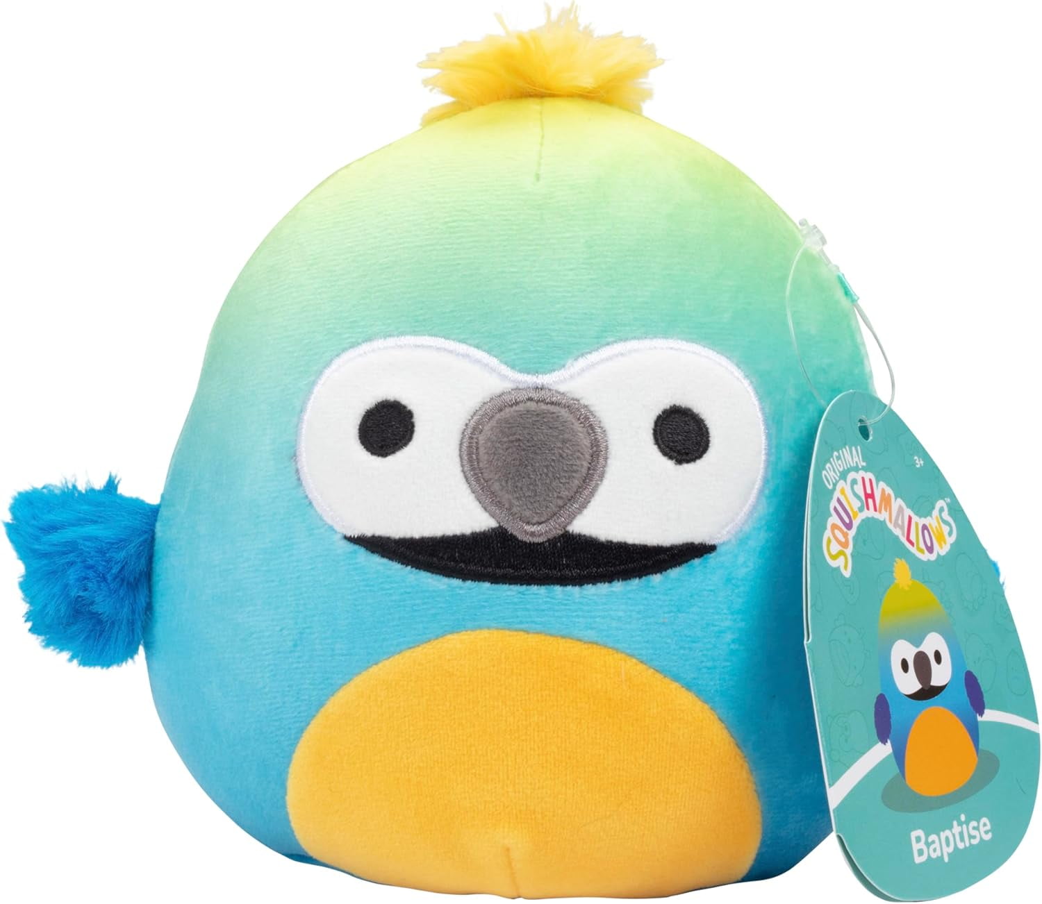 "5"" Squishmallow Baptise The Macaw by Kellytoy - Mini Bird Plush Toy ...