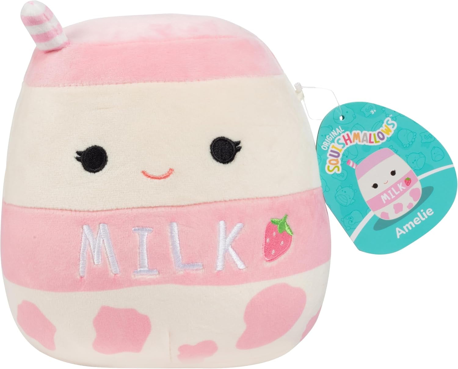Squishmallows Original 8-Inch Amelie The Strawberry Milk Plush ...