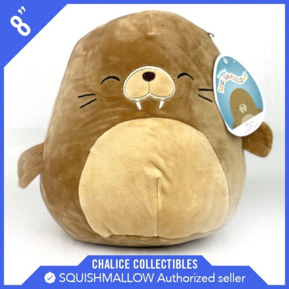 Squishmallows Original Kellytoy Plush Sealife Squad Bruce the Walrus 8 ...