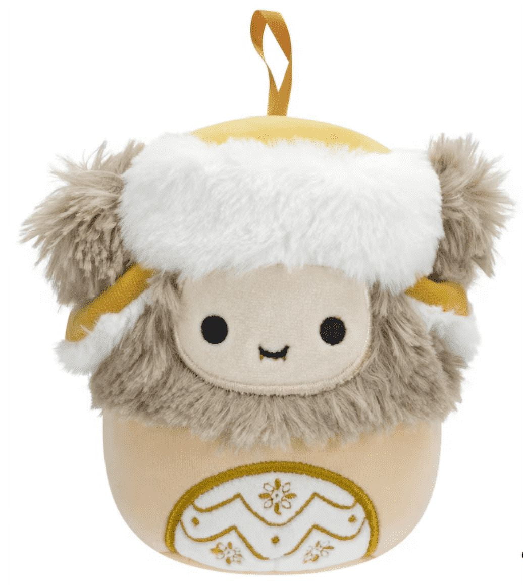 Squishmallows Ornaments, 4" Cream Yeti with Santa Hat - Walmart.com