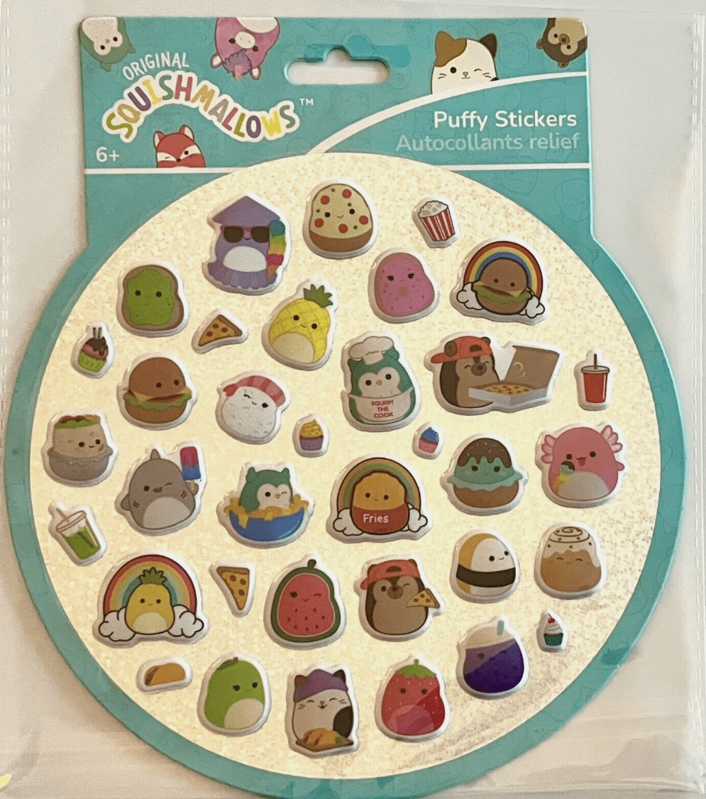 Squishmallows Puffy Stickers Autocollants Relief 508515 - Walmart.com