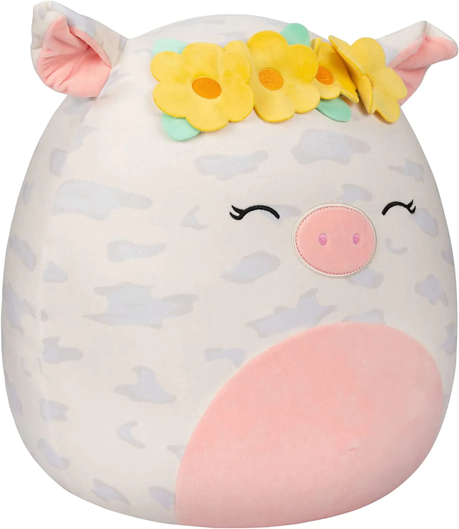 Squishmallows Rosie the Pig With Yellow Flower Crown 16" Stuffed Plush ...