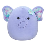 Squishmallows SQCR05378 7.5-Inch-Anjali The Purple Elephant with Flower ...