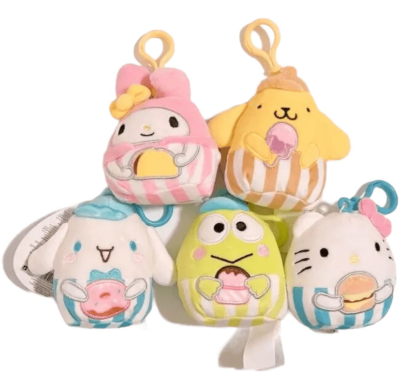 Squishmallows Sanrio Hello Kitty and Friends Set of 5 Mini 35" Clip Ons ...