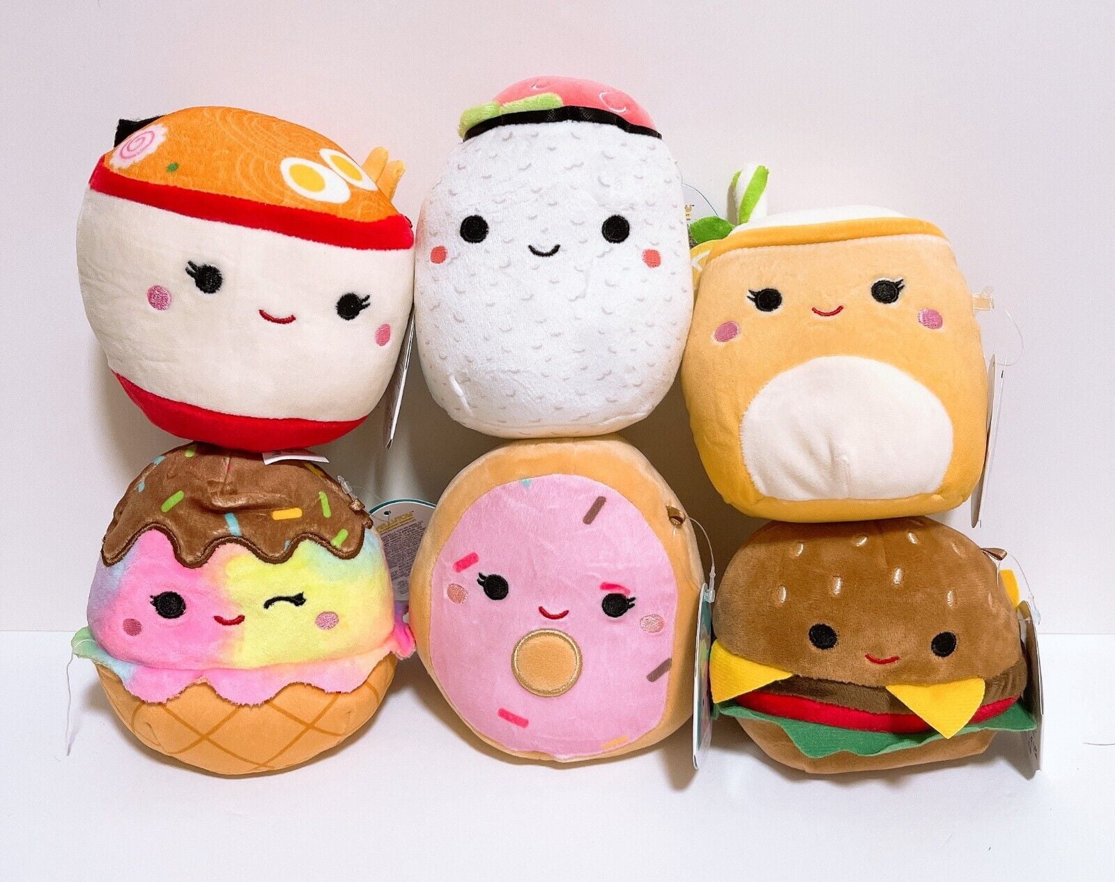 Squishmallows Snack Squad 5" Mini Plush Dolls - Ramen, Sushi, Lemonade ...