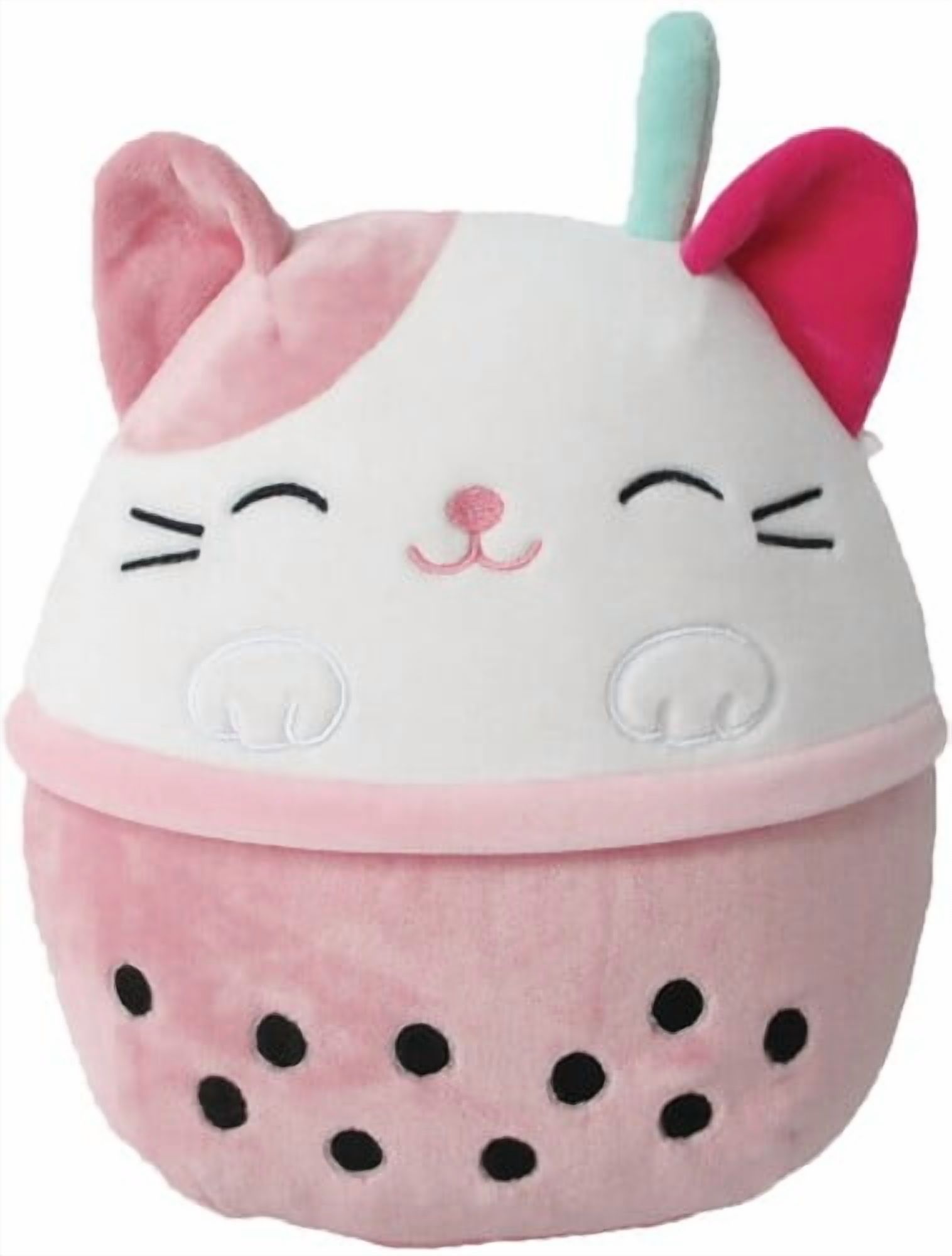 Fuzzy Squishmallow 8 in. Roxy Boba Cat Plush Toy, Perfect for All Ages ...
