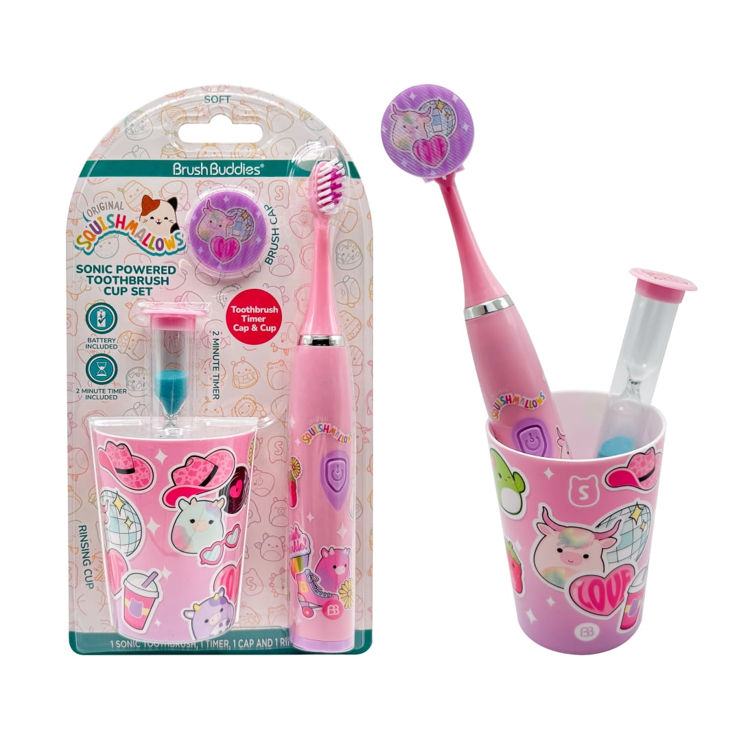 Brush Buddies Squishmallows Sonic Powered Toothbrush 5-Piece Set ...