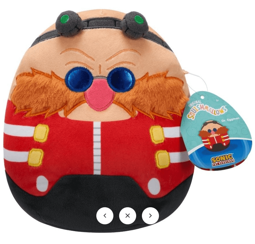 Squishmallows Sonic the Hedgehog 8" Dr Eggman Plush Stuffed Animal Toy ...