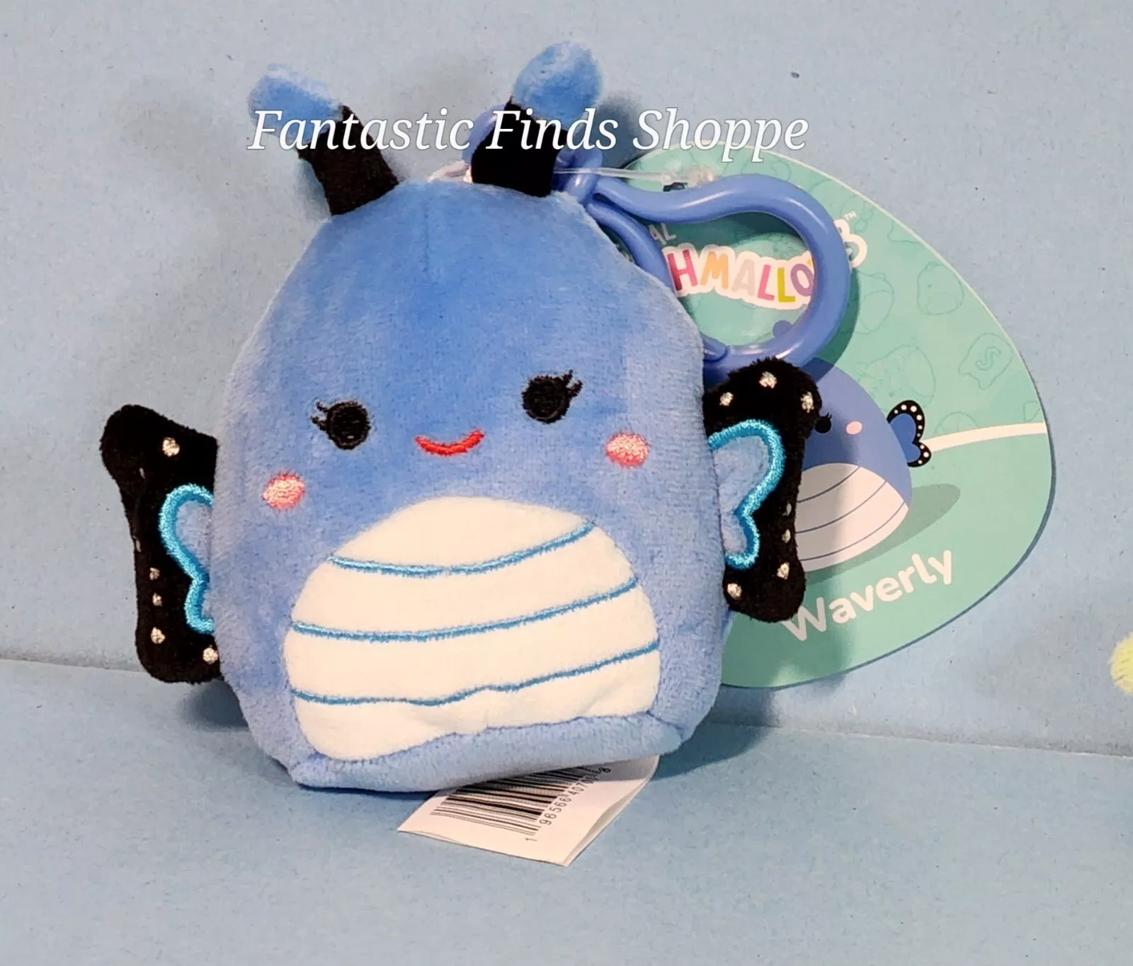 Squishmallows Spring Squad Waverly the Blue Butterfly Clip-On 3" NWT ...