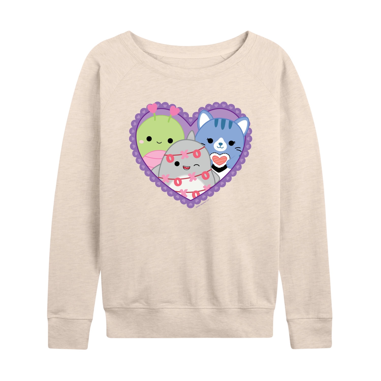 Squishmallows - Squish Heart - Women's French Terry Long Sleeve ...