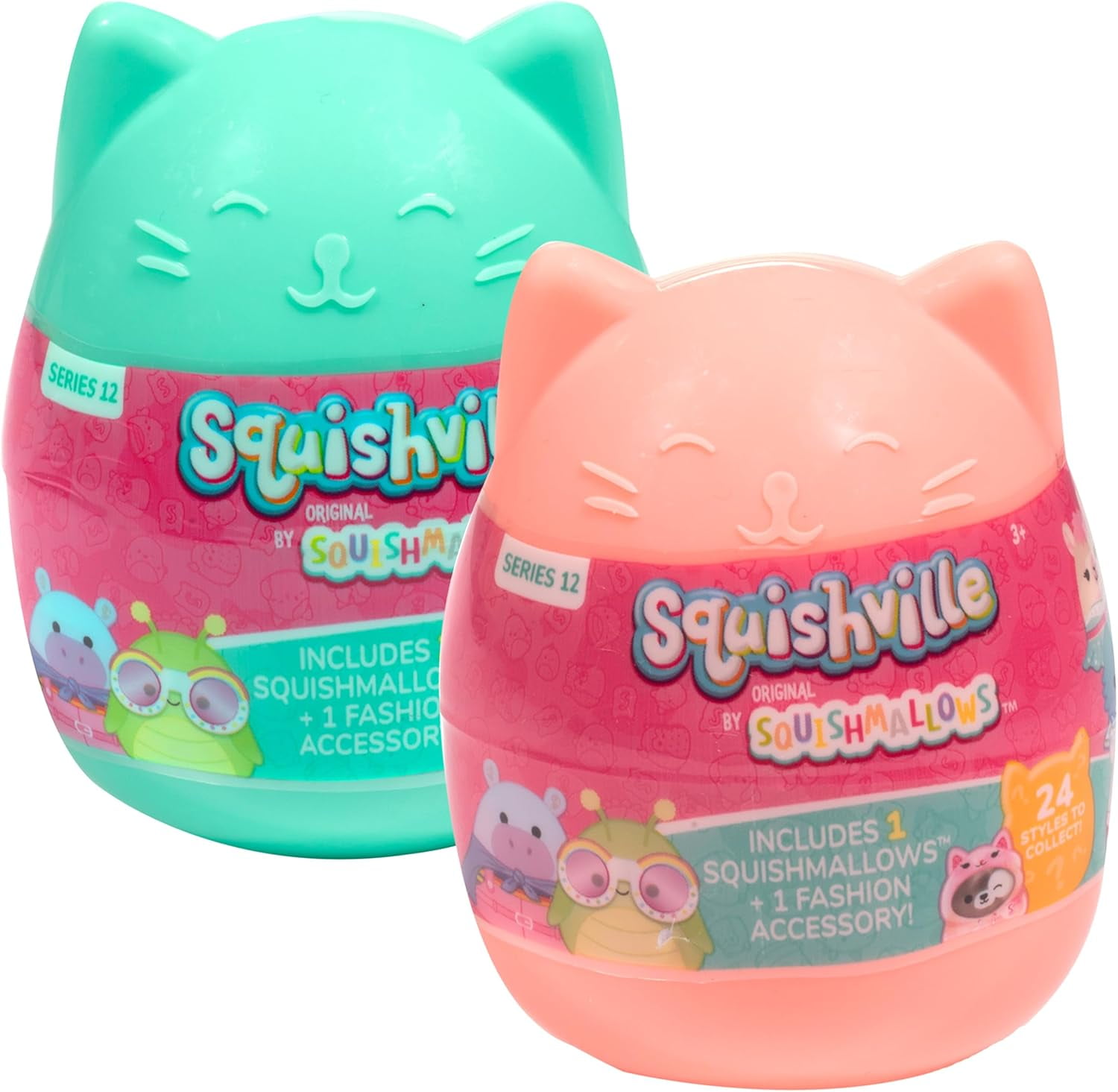 Squishmallows Squishville 2-Pack Egg Capsules Series 12, Mini Mystery ...