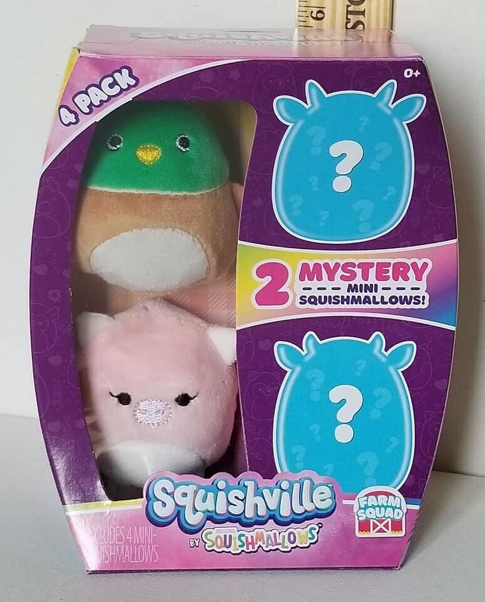 Squishmallows Squishville Farm Squad 2" Connor Cow, Avery Mallard ...