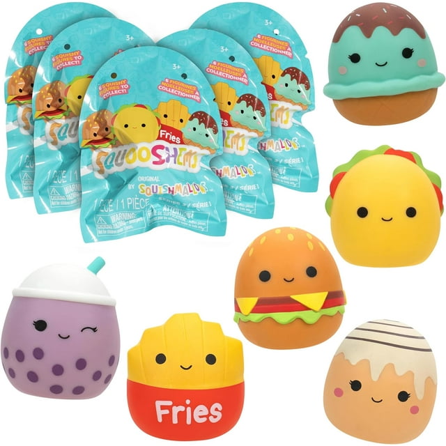 Kellytoy Squishmallows Food Series 5-Pack: Mini Squishy Toy ...