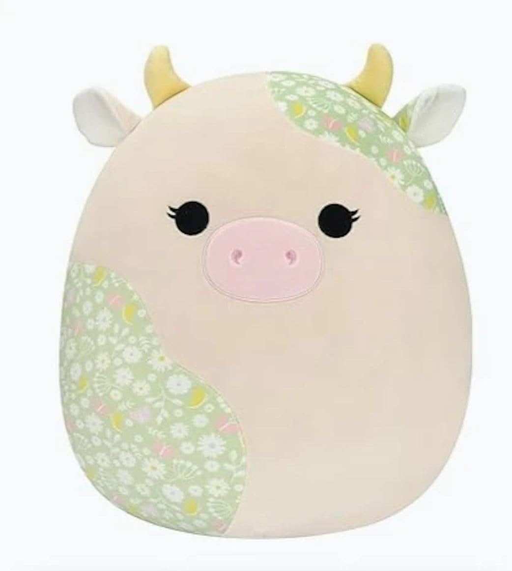 Squishmallows 8" Ada the Cow with Floral Belly - Soft, Cuddly Farm ...
