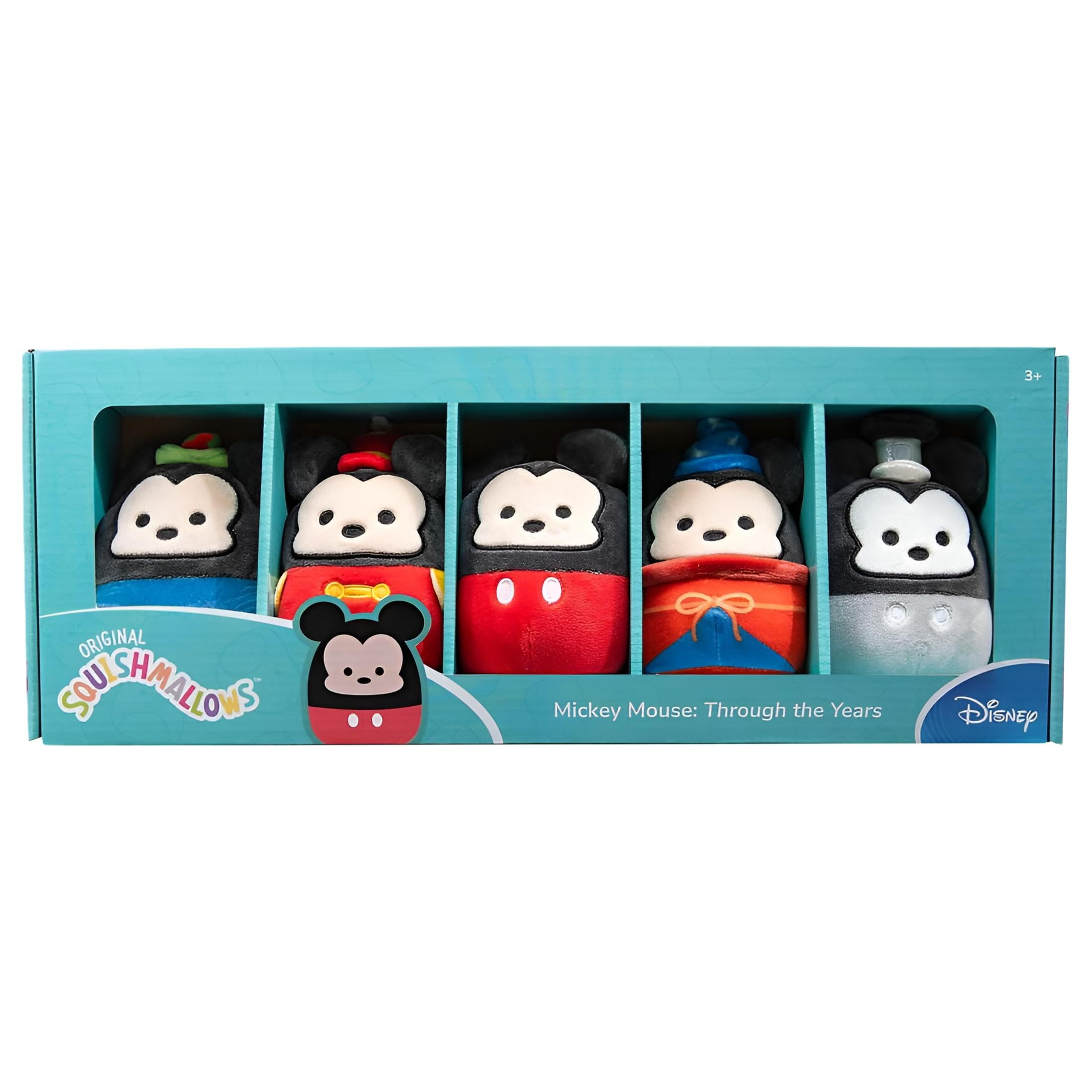 "Squishmallows Disney 4"" Mickey Mouse Plush Characters - 5 Piece Set ...