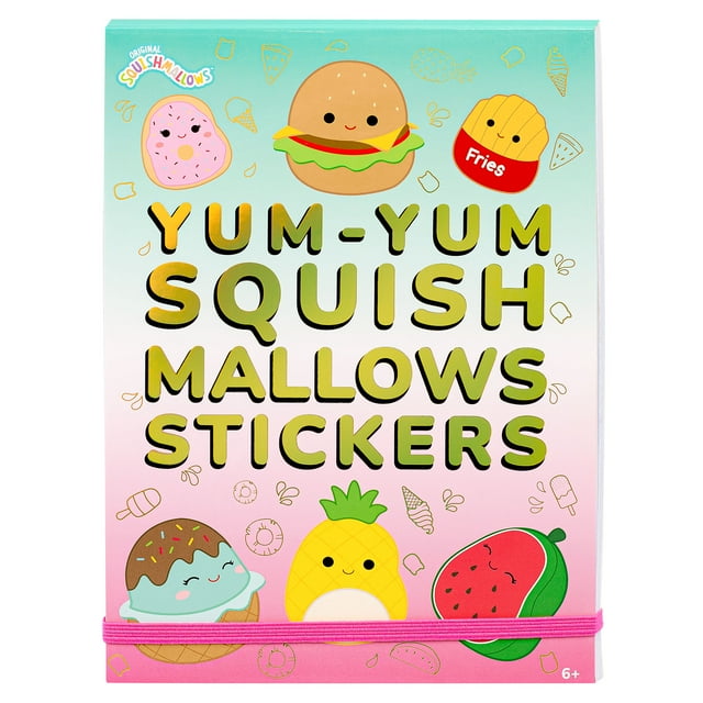 Squishmallows Yum-Yum Food Themed Sticker Book & Puffy Stickers, Multi ...