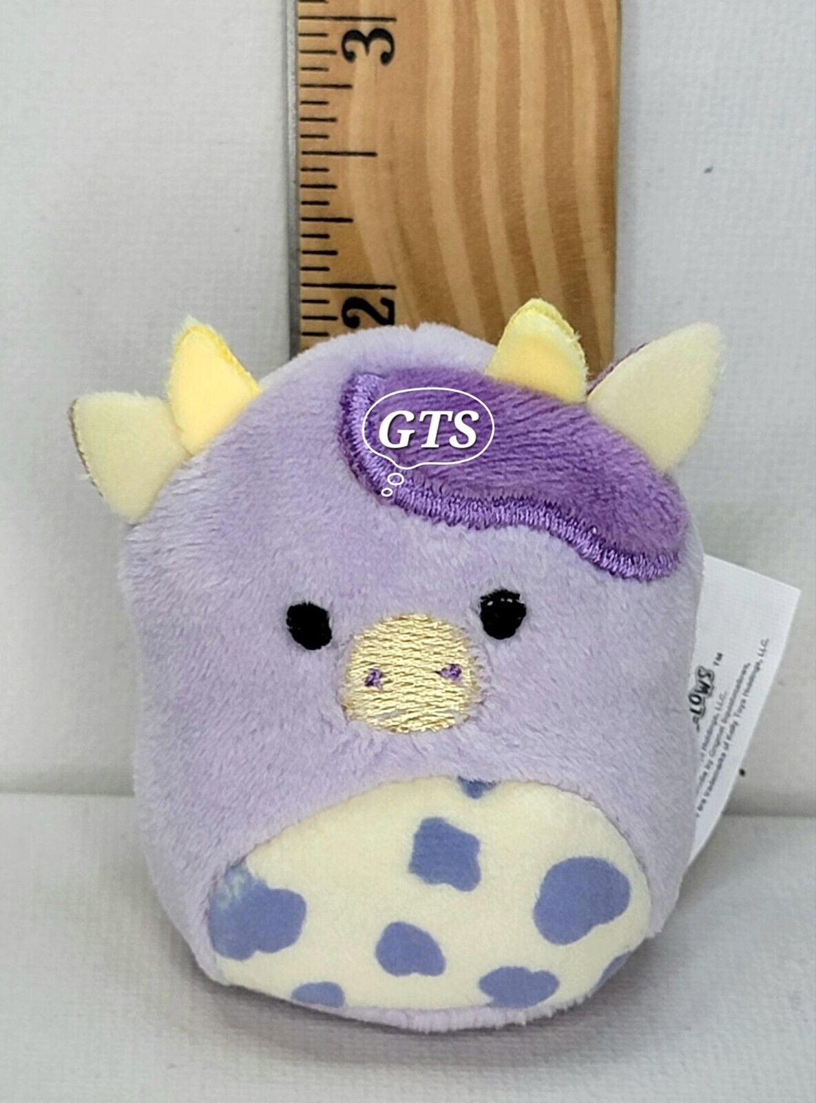 Squishville 2" Squishmallow Bubba Bull REAR TAGS ONLY Mini Purple Ivory ...