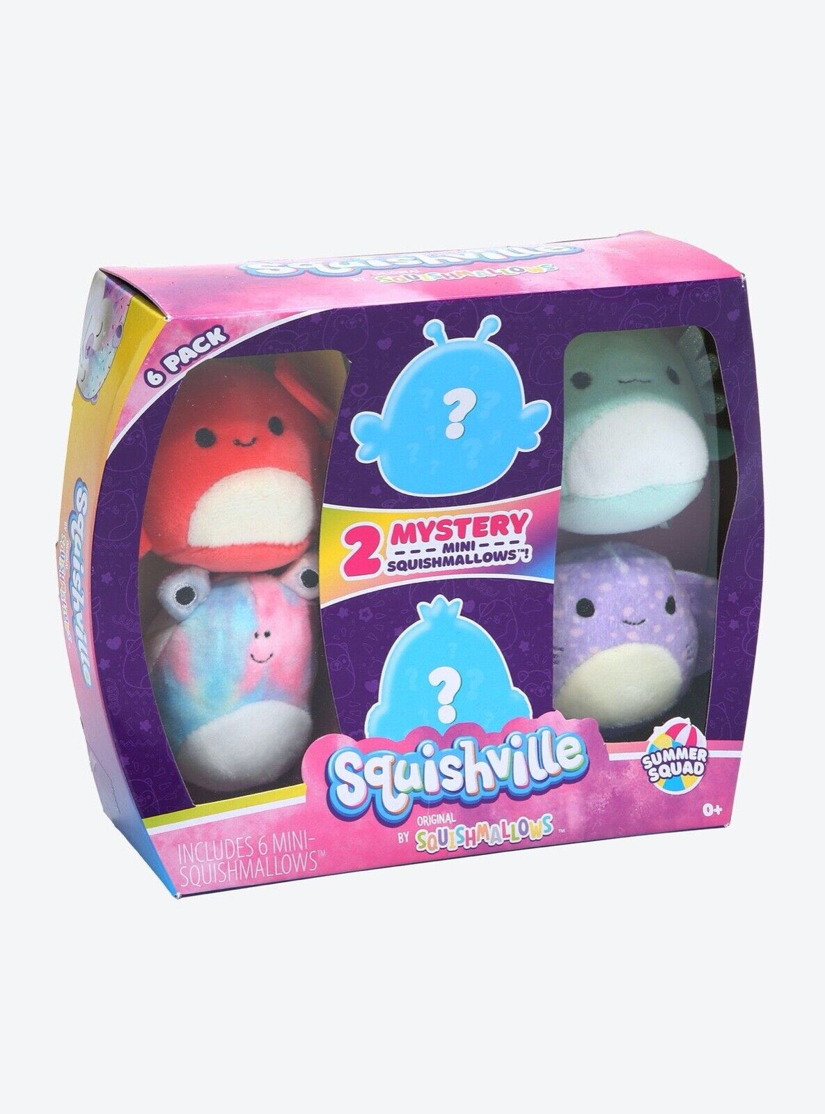 Squishville summer Squad 6 pack frog crab axolotl - Walmart.com