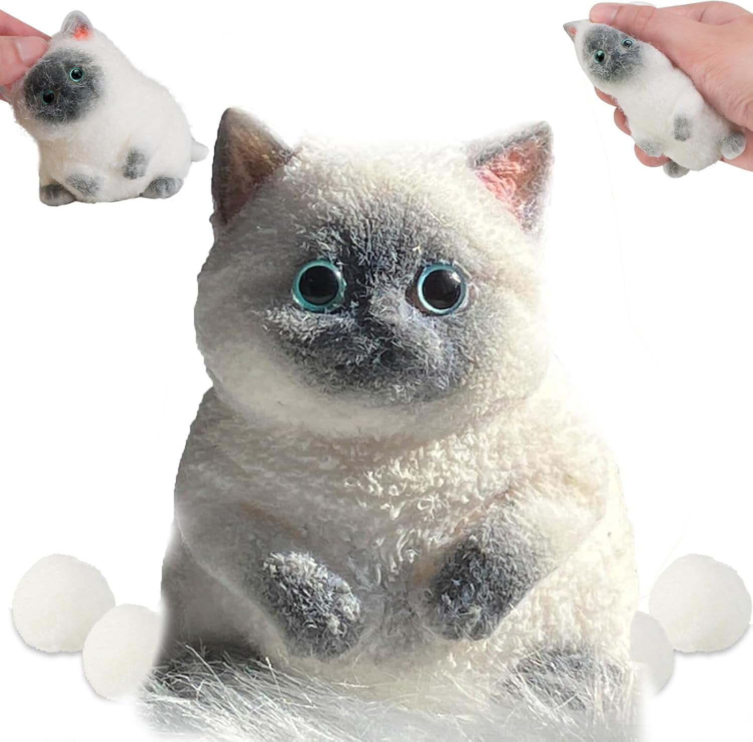 Squishy Cat,Cat Squishy Toys, Cat Squishies Stress Ball,Simulation Cats Doll Toys Cute Kitty ...