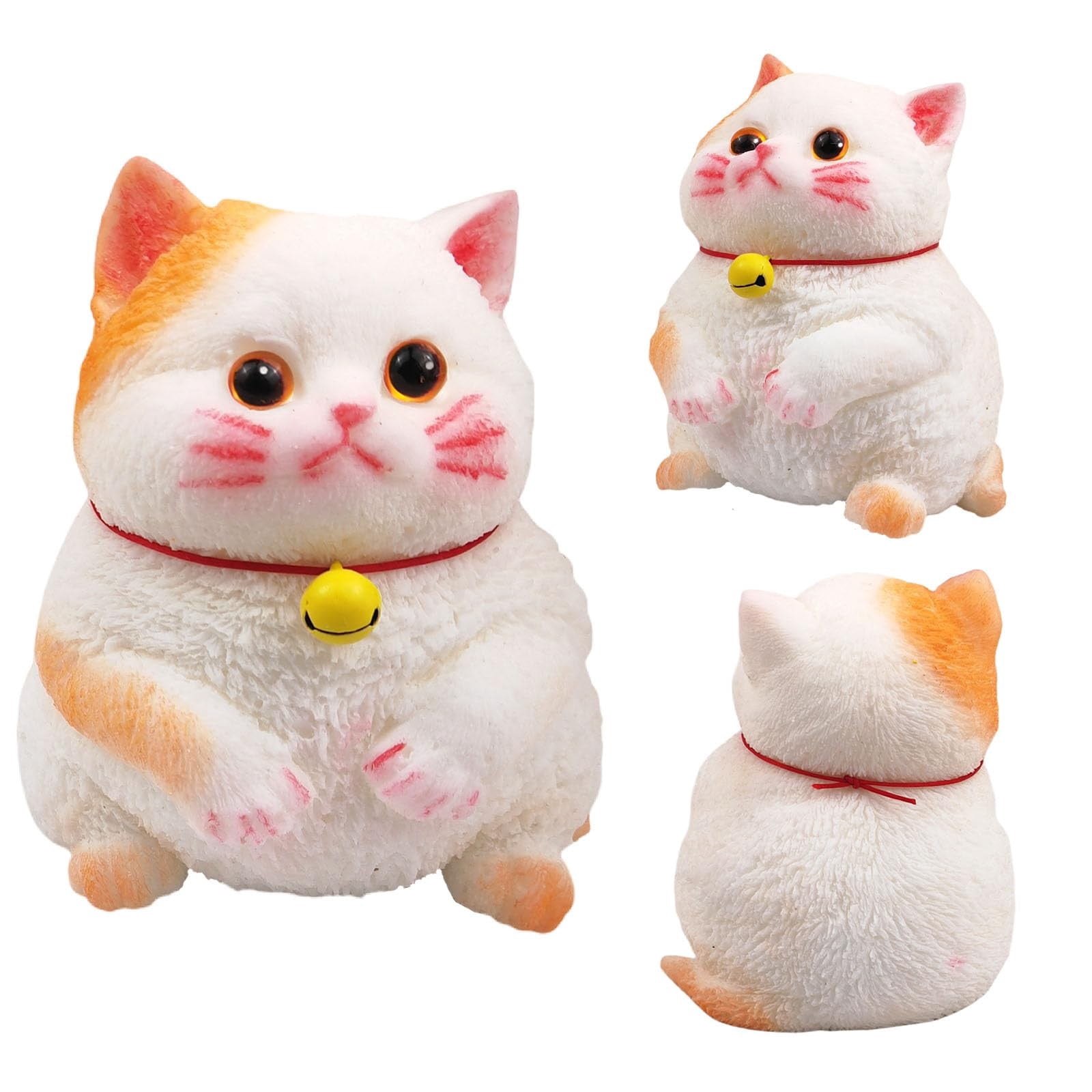 Squishy Cat Decompression Figure, Fluffy Sticky Soft Realistic Fufu ...