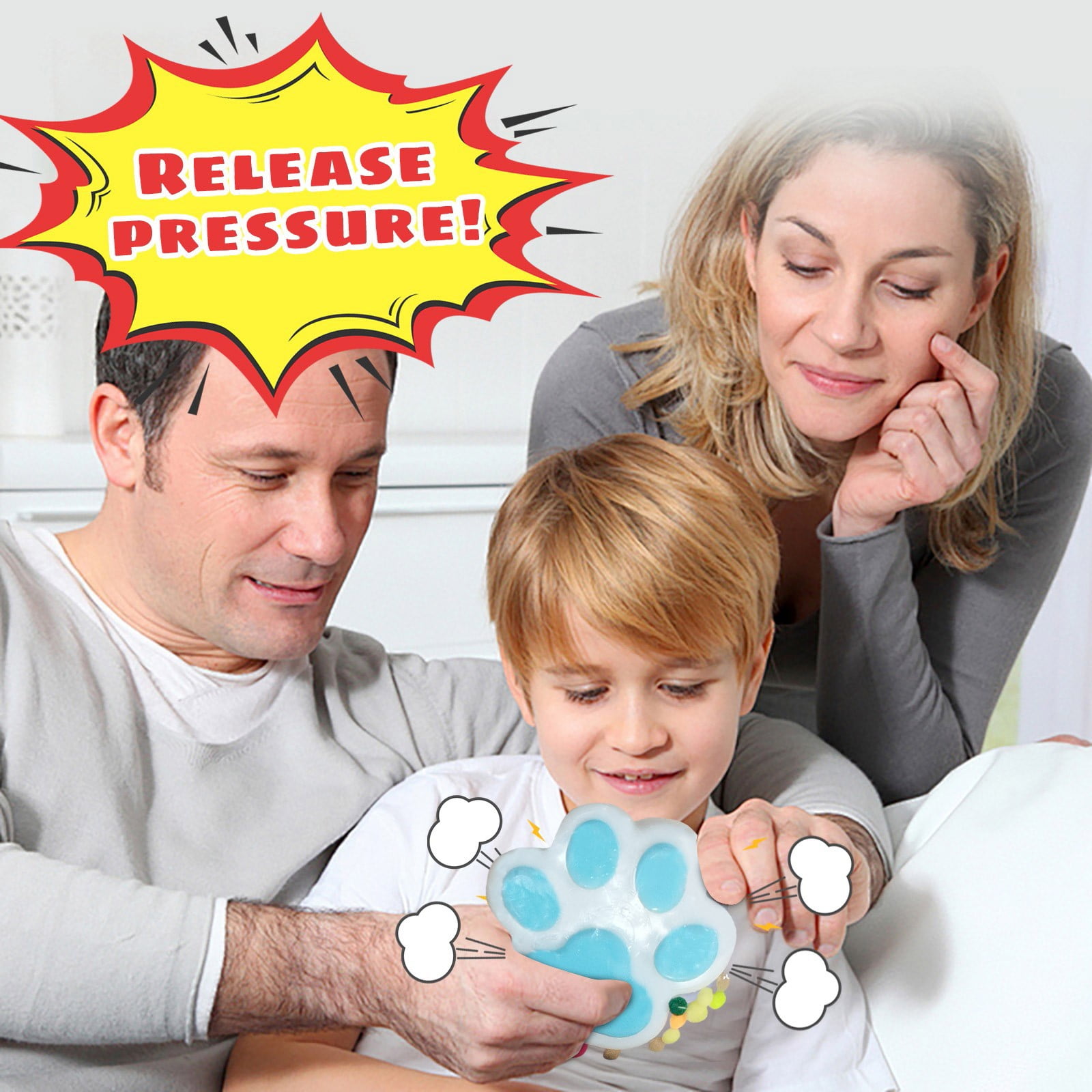 Squishy Cat Paw Squeeze Toys Pinch Cute PVC Squishy Toys for Anxiety ...