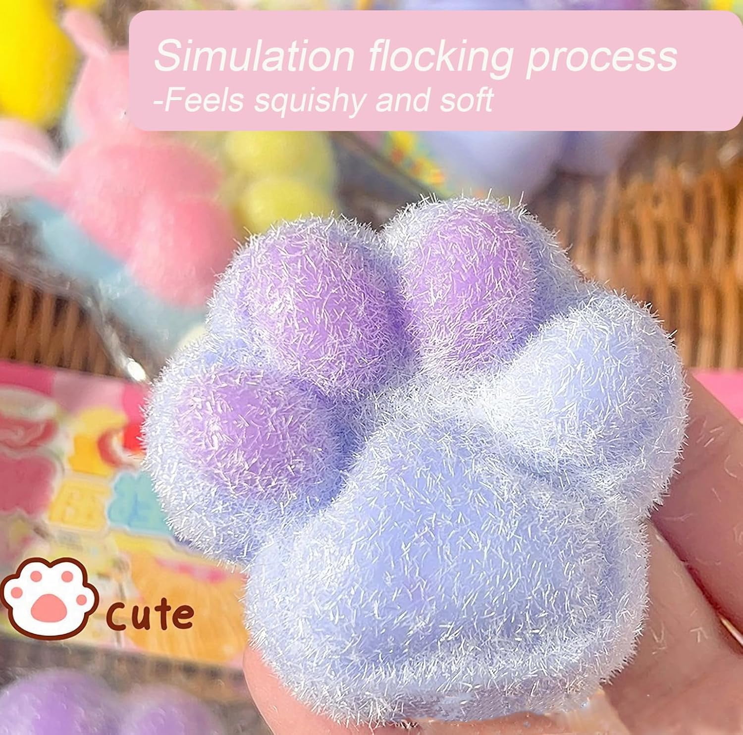 Squishy Cat Paw Squeeze Toys, Sticky Cute Cat Paw Squishies, Squishy ...