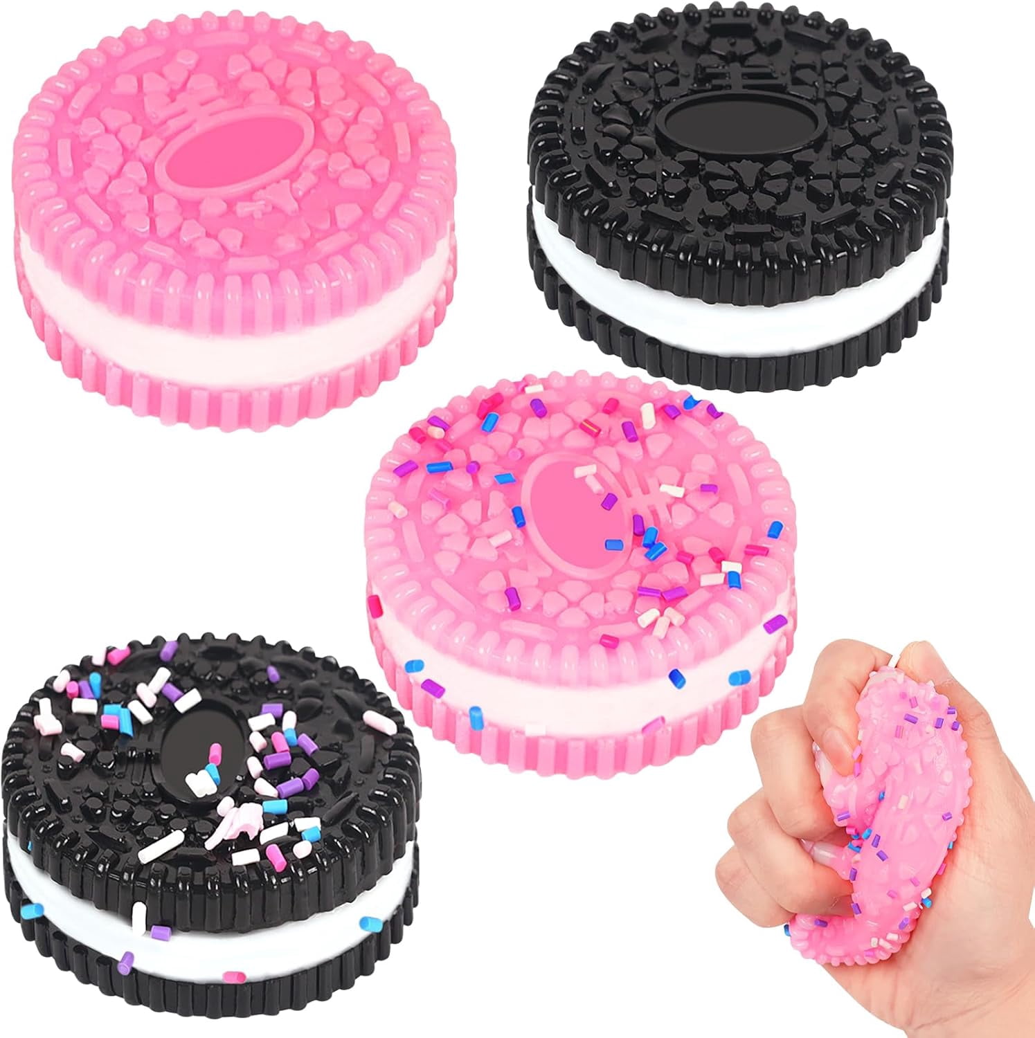 Squishy Fidget Toys 4Pcs, Silicone Soft Stress Relief Toys for Kids ...