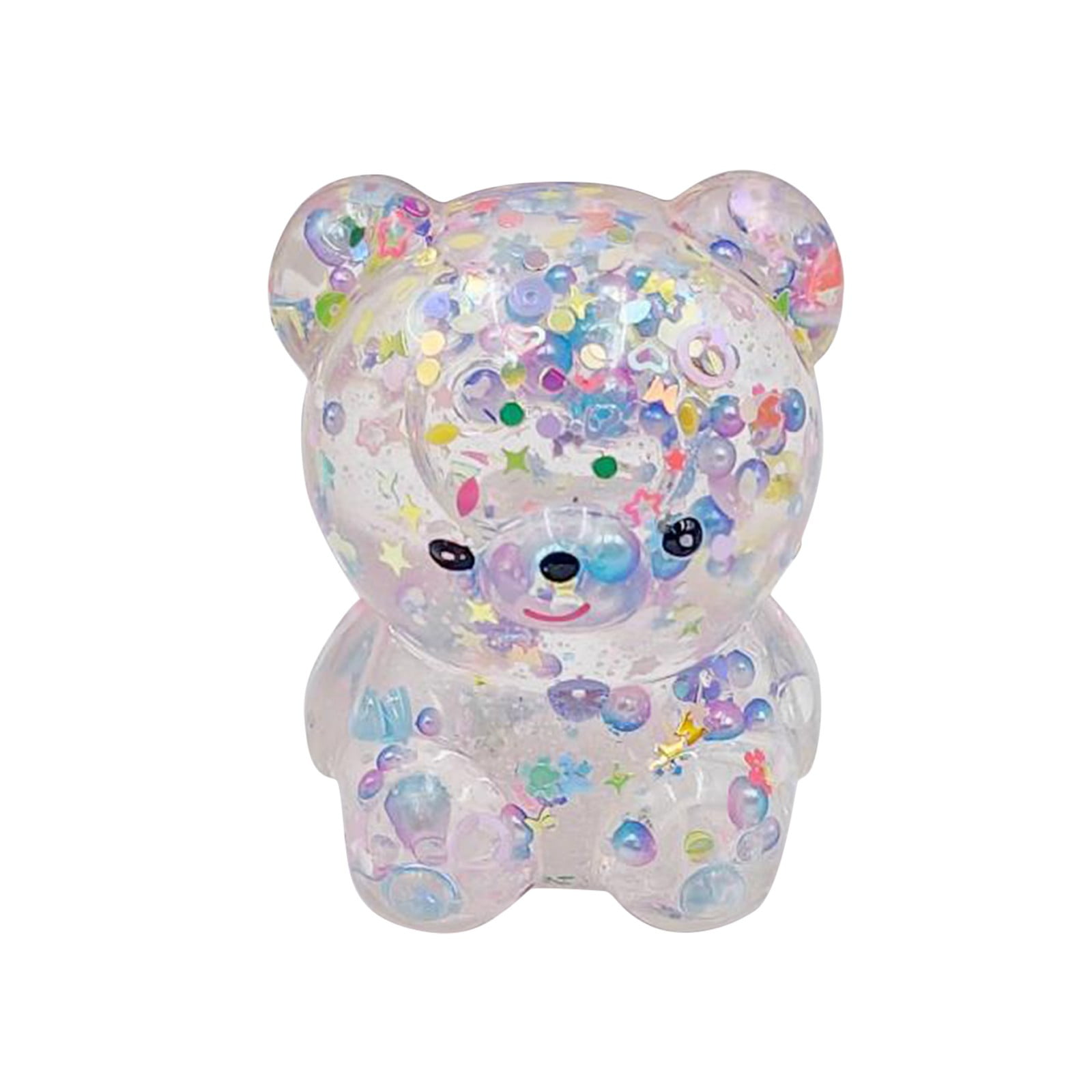 Squishy Glitter Bear Small Cute Animal Squishy Fidget Toys for Kids ...